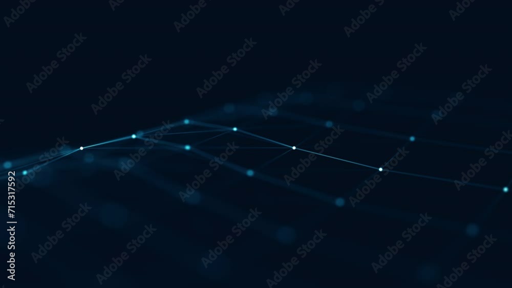 Abstract lines and points connecting technology background, digital ...