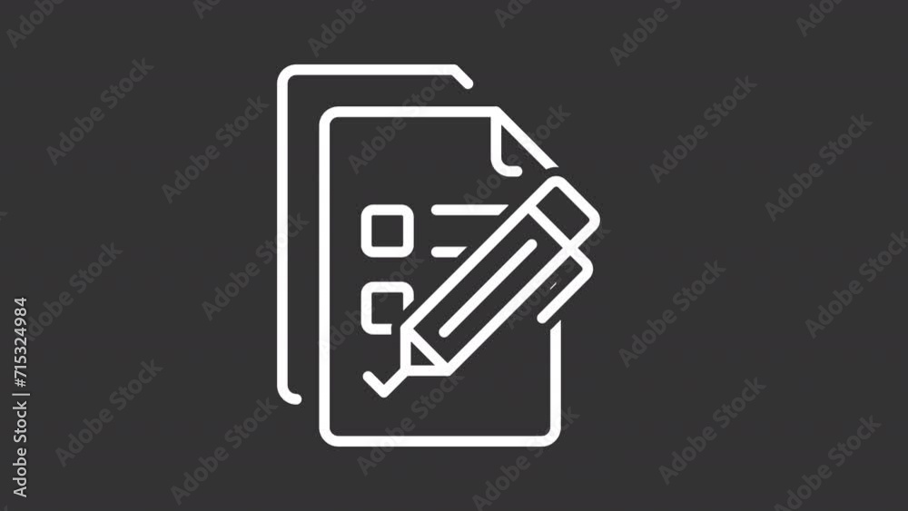 Job search white line animations. Animated documents icons. Apply ...