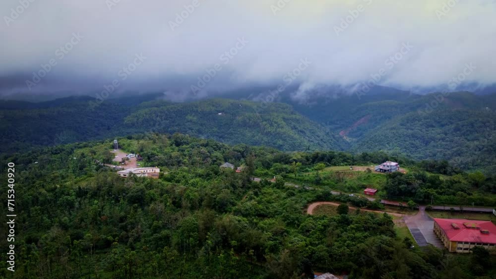 Drone shot of the landscpae of Kodagu in Karnataka formally known as ...