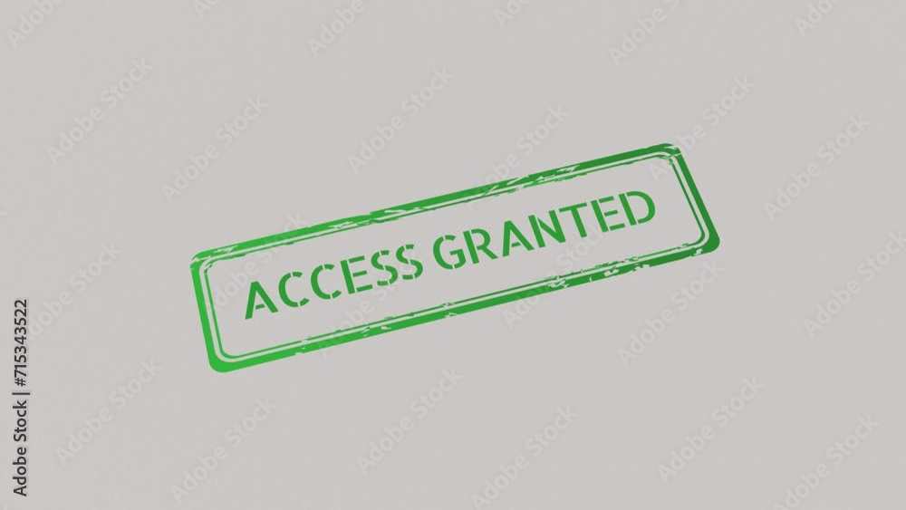 ACCESS GRANTED Stamp pressing on a paper Stock Video | Adobe Stock