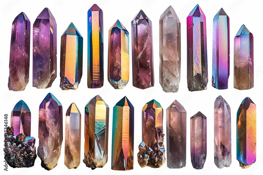 Clipart set collection on a white background of photographs of highly ...