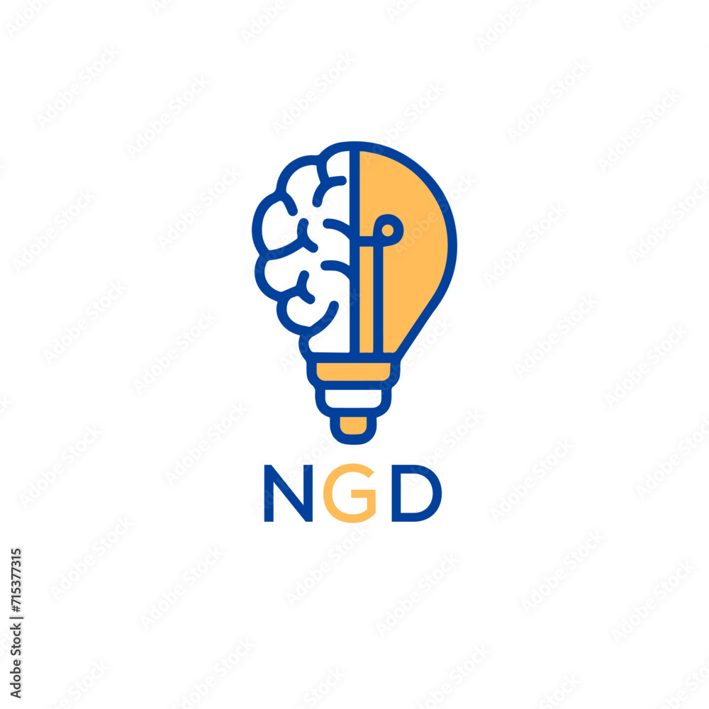 NGD Letter logo design template vector. NGD Business abstract ...