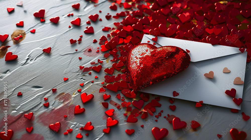 Heartfelt Mother's Day celebration with a shiny red heart popping out ...