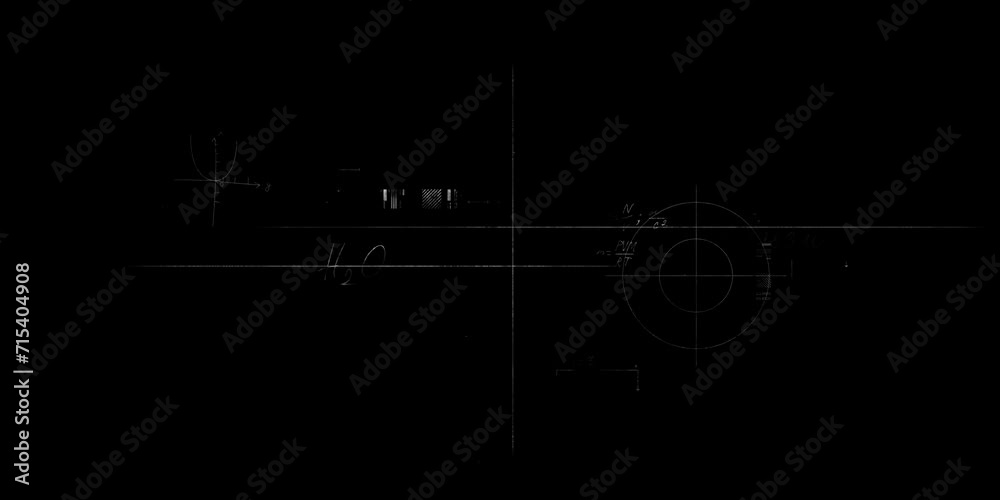 Mathematical equations and geometric figures. Physics and math formulas ...
