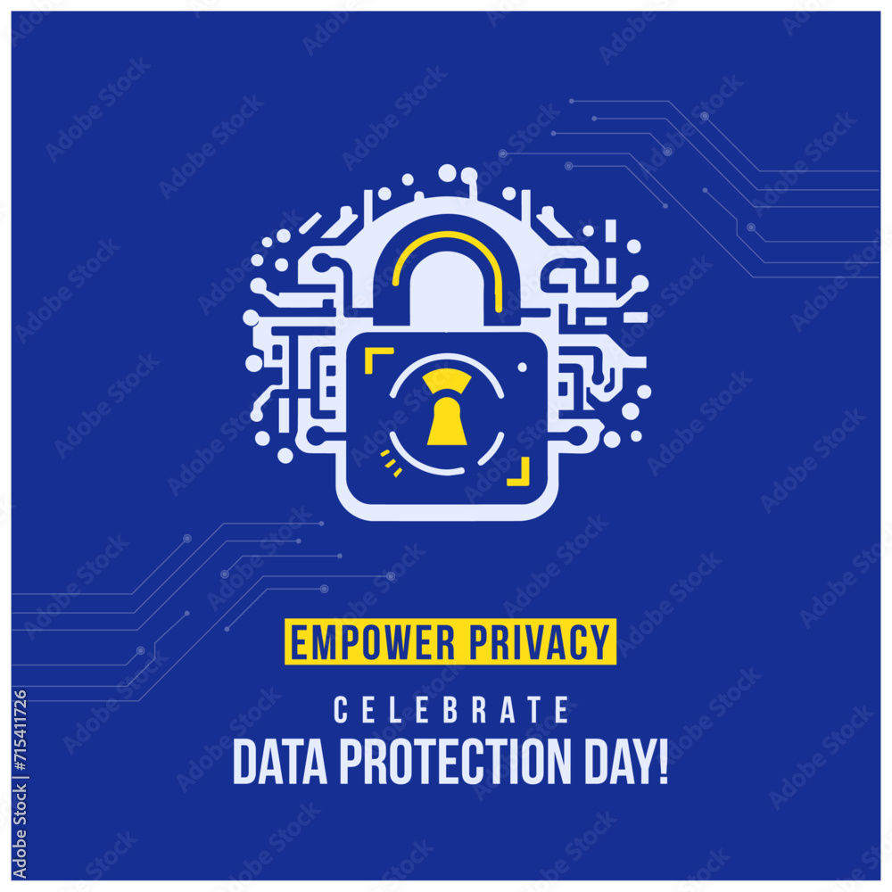 Data Protection Day, 28th January. Vector Template. Stock Vector ...