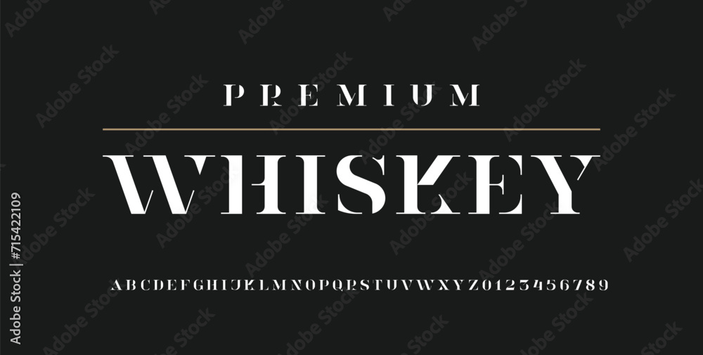 Beautiful elegant alphabet serif decorative font, classic lettering ...