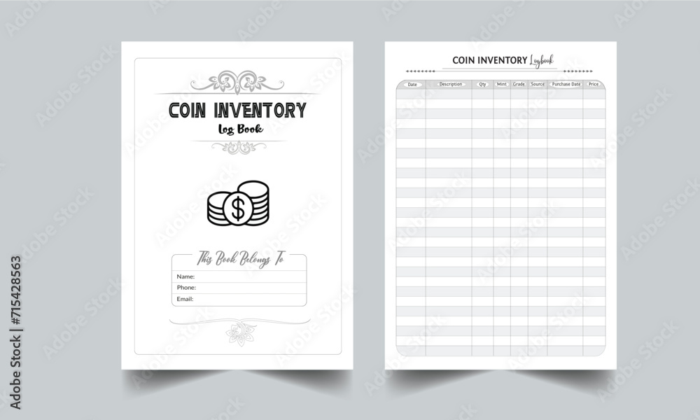 Coin Inventory Log Book. Daily Gratitude Monthly & Yearly Undated ...