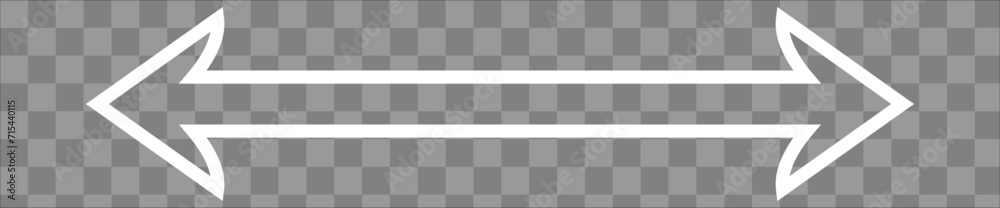 White arrow icon on transparent background. flat style. white arrow ...