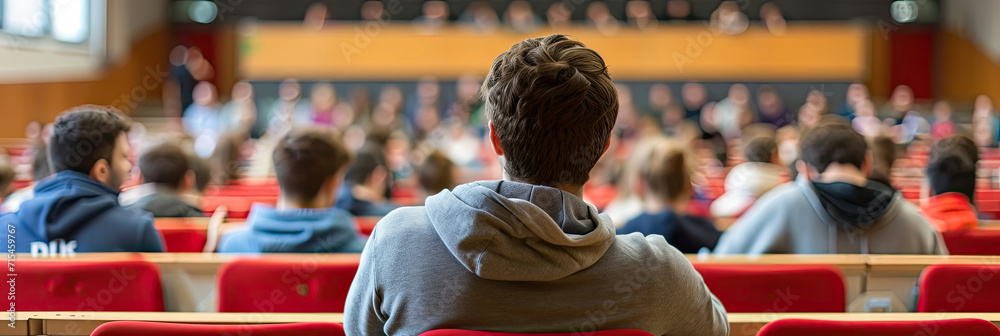 Group of People Sitting in Lecture Hall, Listening and Learning Stock ...