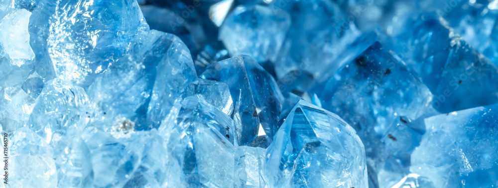Blue Crystal Mineral Stone. Gems. Mineral crystals in the natural ...