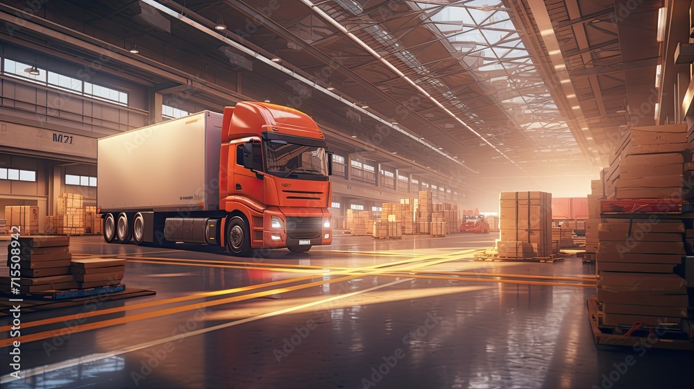 the logistics concept of speed and efficiency, using a mock-up scenario ...