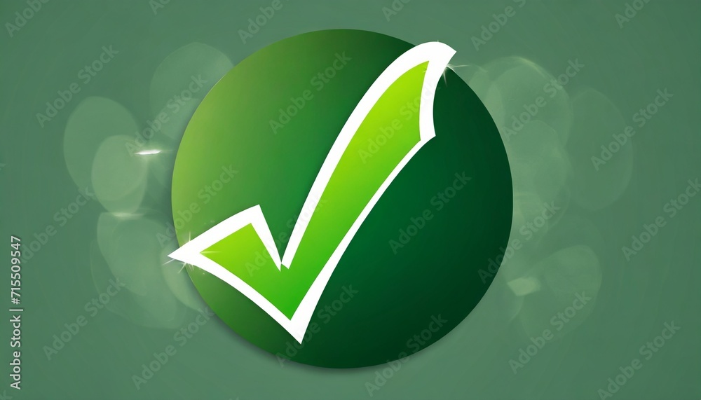 green circle with green tick flat ok sticker icon green check mark icon ...
