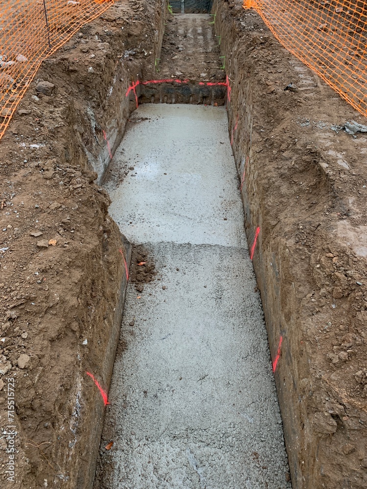 Health and safety fence to avoid falling from different heights. Base ...
