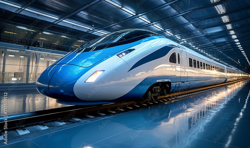 Bullet train advanced quick and cutting-edge technology A rushing ...
