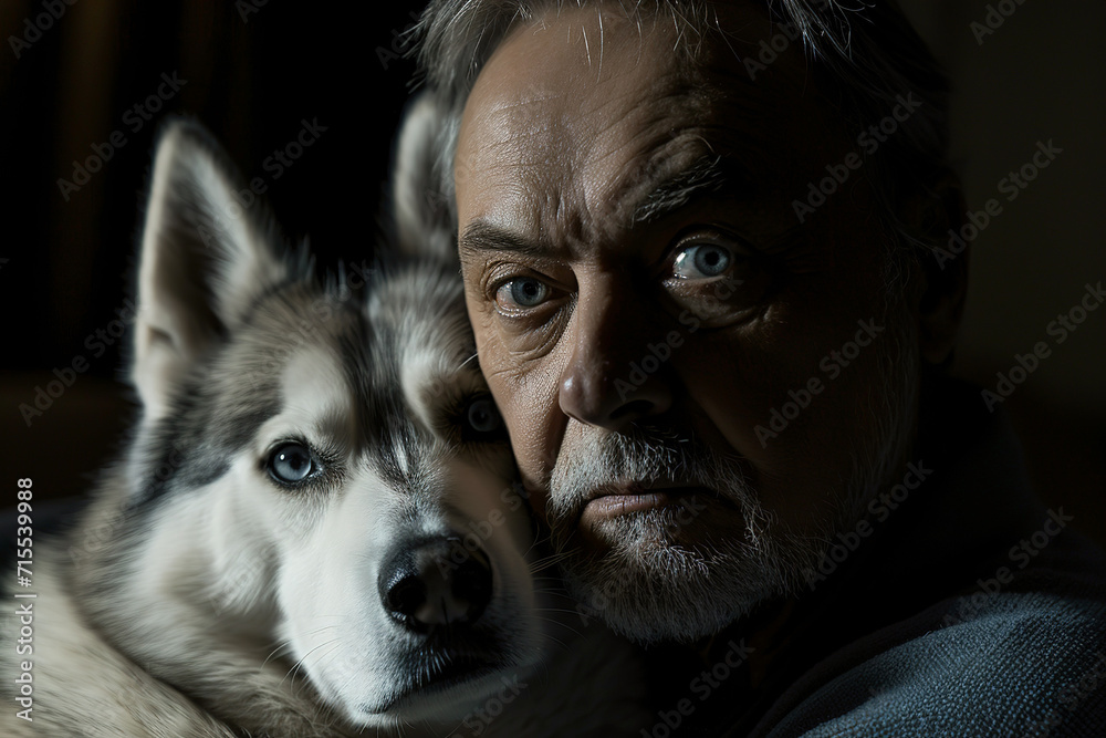 Portrait of a Caucasian man with gray hair and goatee in his 60s ...