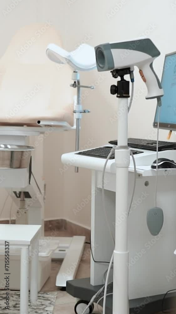 empty gynecological office with a chair before receiving a girl patient ...