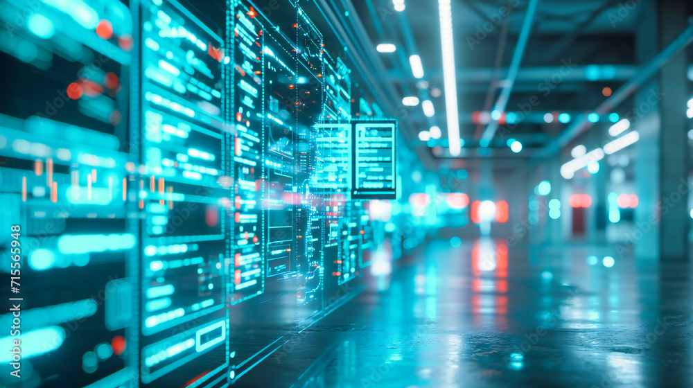 Data Center Infrastructure: An illustration representing the ...