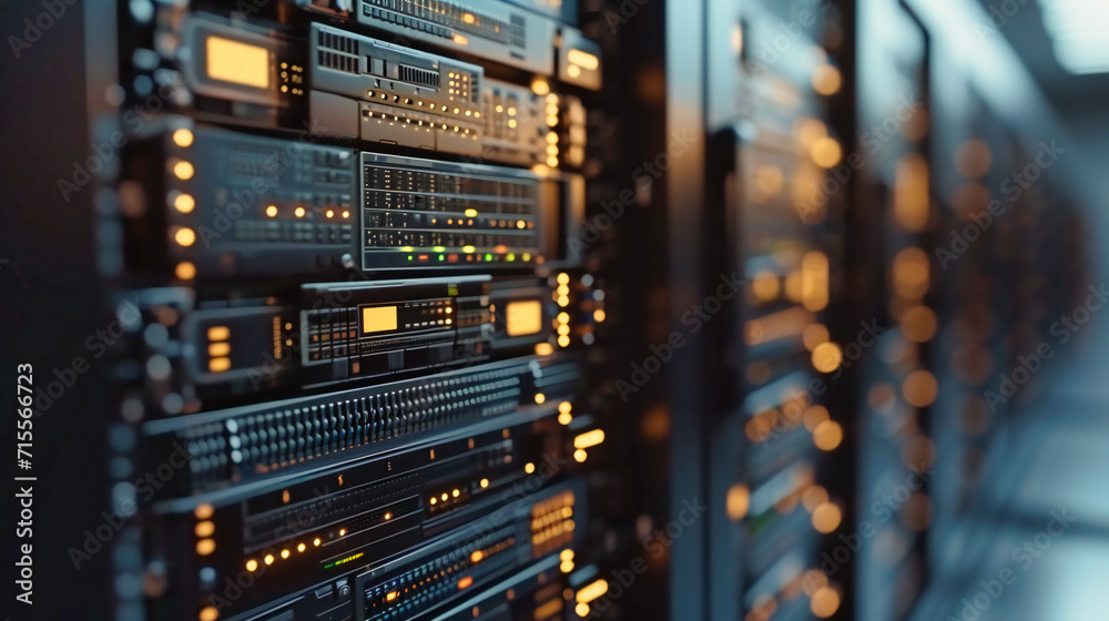 Server Room Connectivity: An organized server room with racks ...