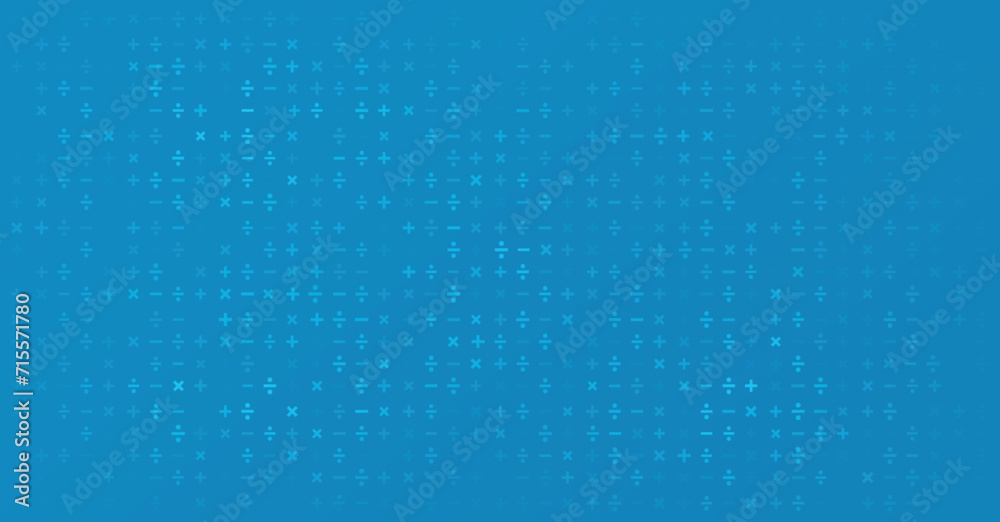 Math symbols background with pluses, minuses, division and ...