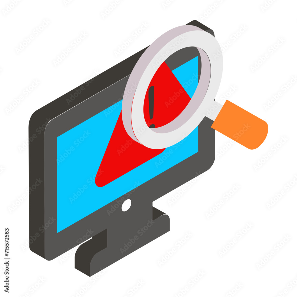 Encrypted search isometric Concept, Research activities Vector Icon ...
