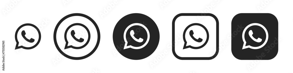 WhatsApp set. WhatsApp logo. WhatsApp button. WhatsApp icon. WhatsApp ...
