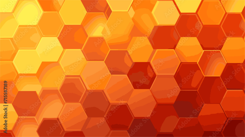 Abstract honeycomb pattern in warm tones, providing structured and ...