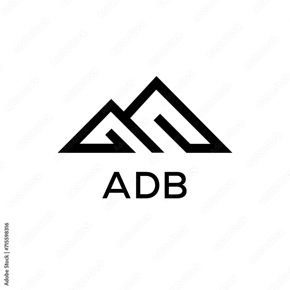 ADB Letter logo design template vector. ADB Business abstract ...