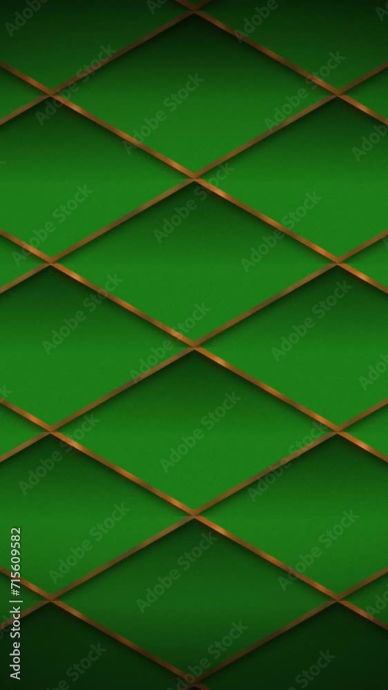 Abstract luxury four corner polygon rhombus grid gradient of green ...