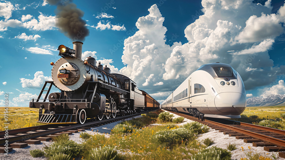 Explore the fascinating evolution of rail travel with our stock photos ...