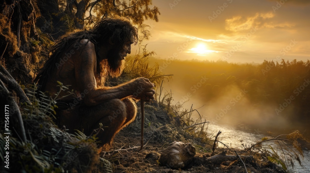 Chronicles of prehistoric life: primitive man, delving into the ...