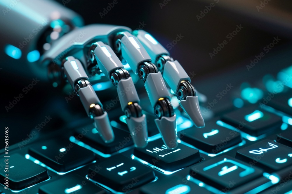 Chat bot , artificial intelligence , robo advisor , robotic concept ...