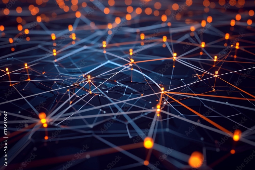 Connecting people on the internet, nodes transforming. Social network ...