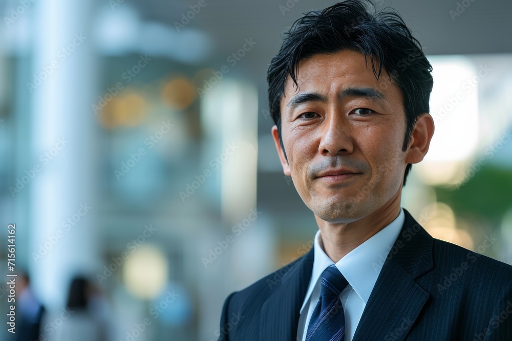 A Japanese Executive: Navigating The Corporate Landscape. Сoncept ...