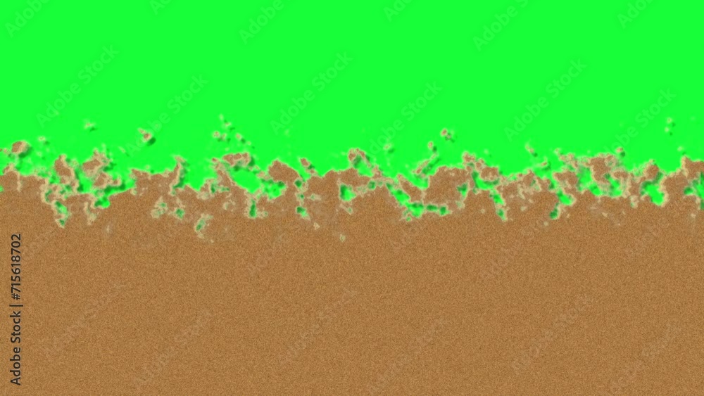 Sand texture and dripping effect reveal green screen background. Sand ...