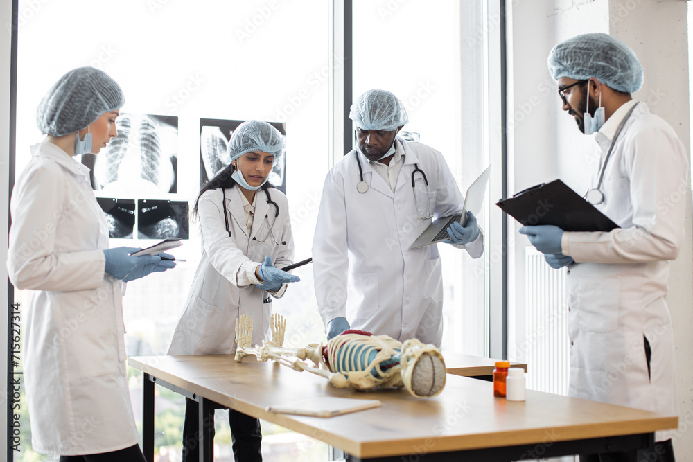 Professional middle aged Indian female doctor, anatomy teacher ...