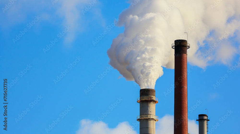 Cinemagraph Smoke Stack Air Pollution From Factory. Global warming ...