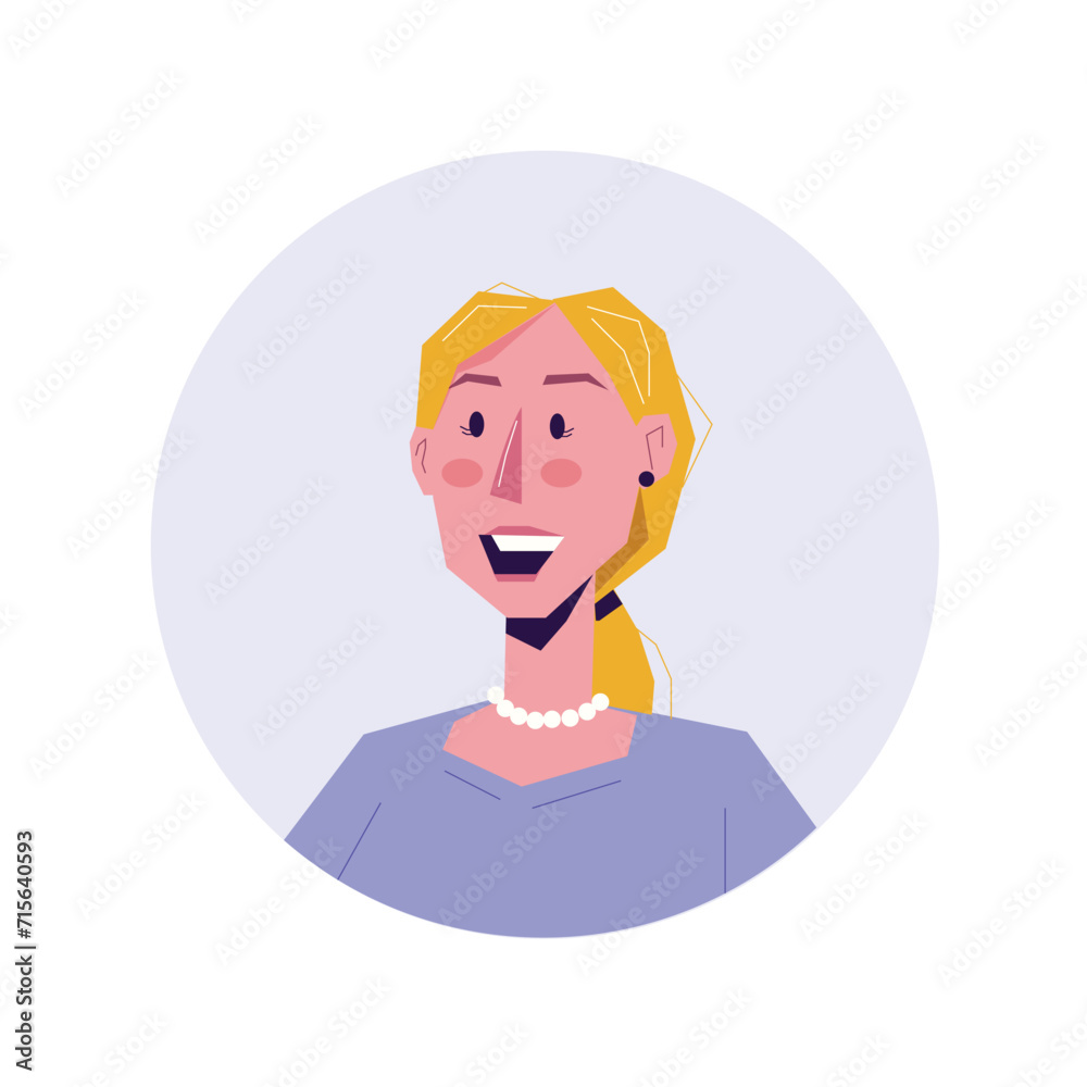 Avatar of office worker in the cartoon style. The cartoon design of ...