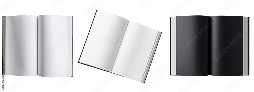 Set of blank mockup on white background. White and black realistic ...