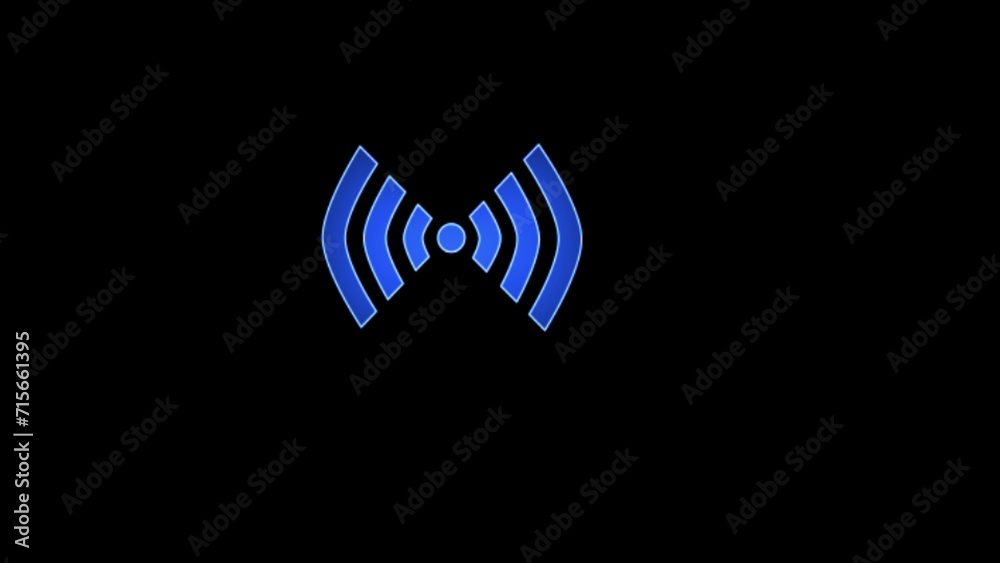 Neon Radio tower icon. Transmitter Icon. Tower signal icon illustration ...