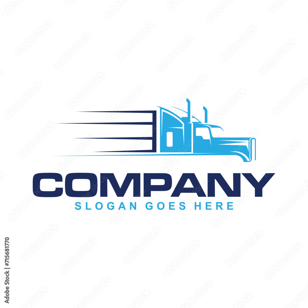 Business logo logistic truck design trailer transport, express cargo ...