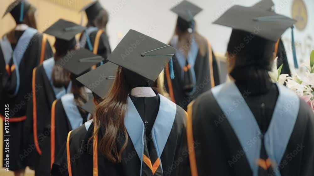 Graduation congratulations,university graduates crowded in the ...