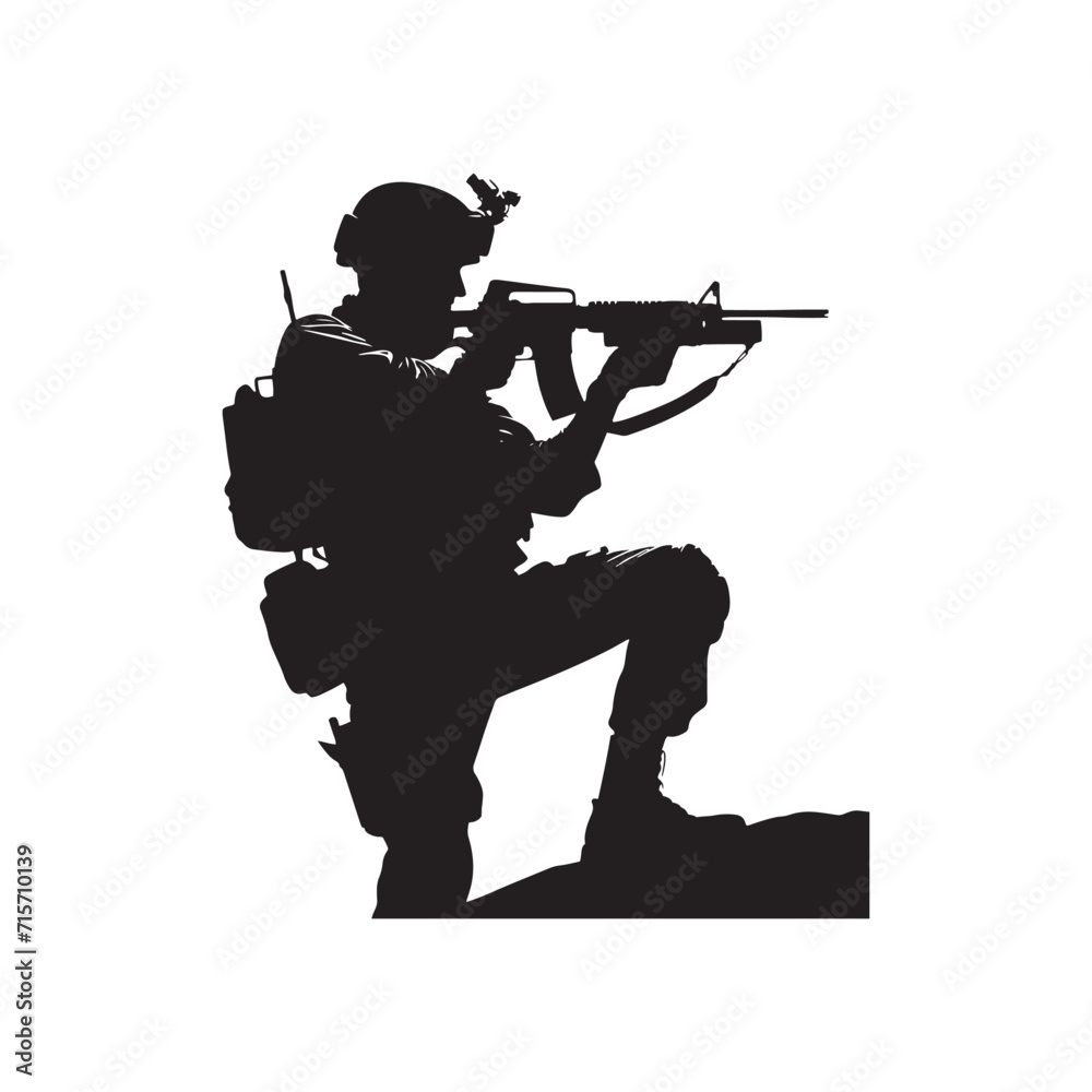 Sentinel Shades: Soldier Silhouettes Standing as Silent Sentinels ...