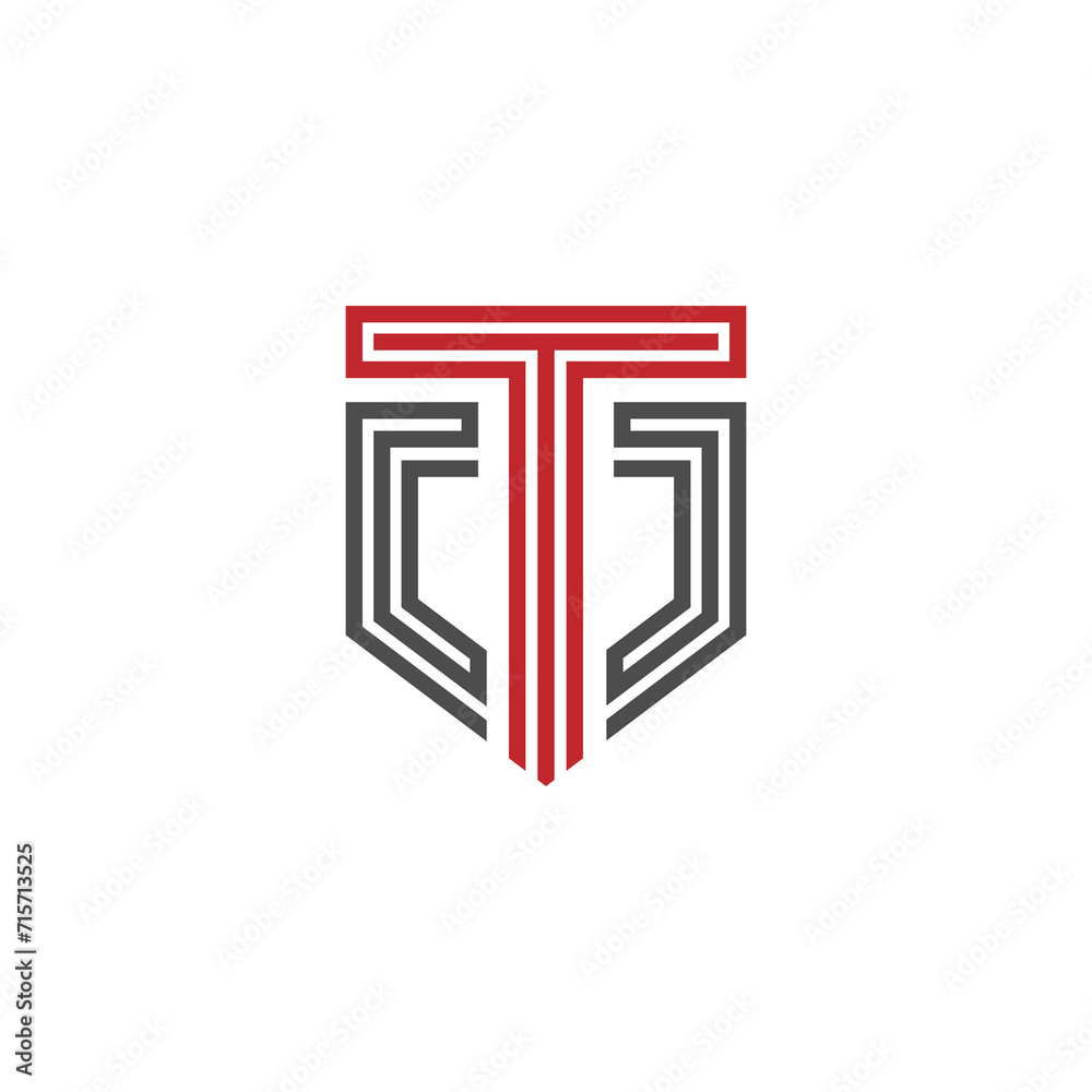 Letter TC logo. TCC logo, Shield line art logo. Letter mark logo design ...