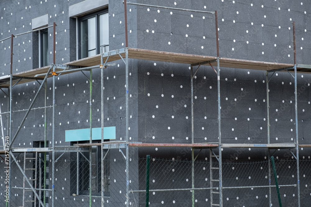 modern thermal insulation materials. building New House in process ...