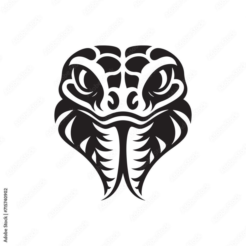 Mystic Coil: A Captivating Exploration of Snake Face Silhouettes ...