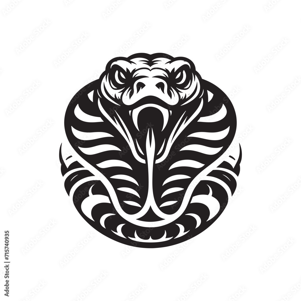 Shadows of the Serpent: Snake Face Silhouette Series Conveying the ...