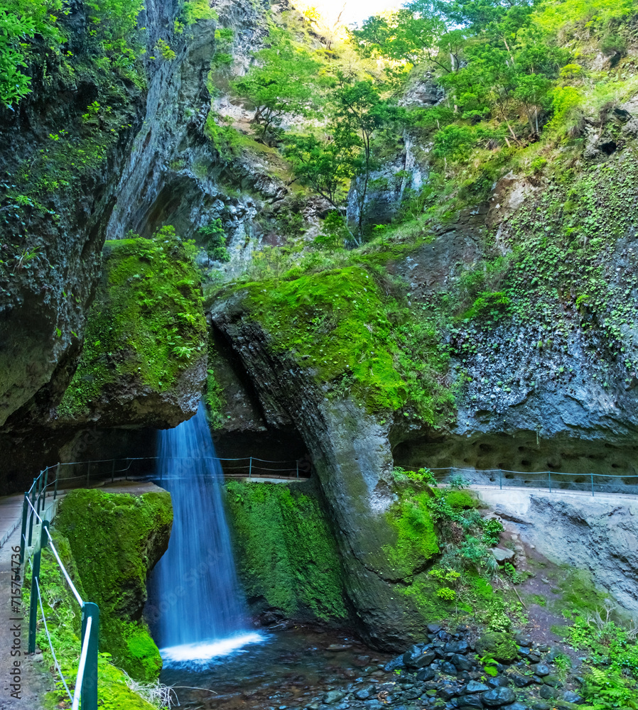 Levada Nova and Levada do Moinho in Madeira. Beautiful hiking path next ...