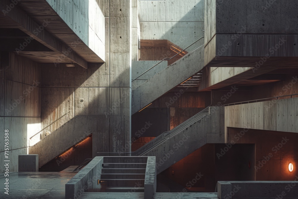 Architectural mastery displayed in the raw concrete forms of brutalist ...
