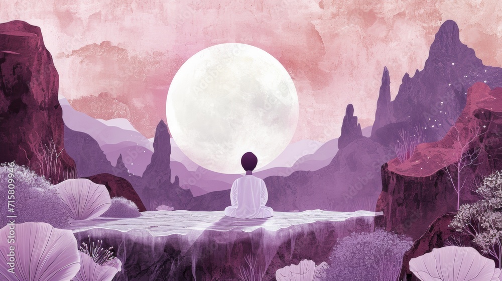 Meditation and Inner Peace: Tranquil Landscapes and Meditative Poses ...