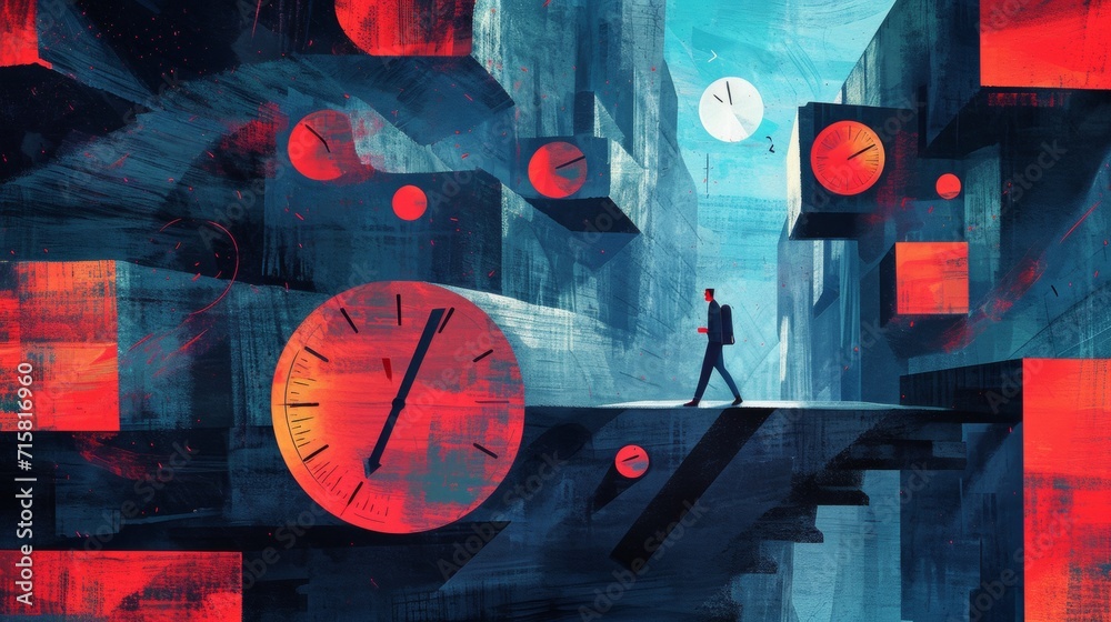 Remote Work Challenges: Juggling Tasks and Time Zones and conceptual ...